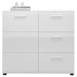 Sideboard LIVING CHARM "Merano", wei&szlig;, B:95,9cm H:86cm T:39cm, MDF, PVC, Spanplatte, Sideboards, Sideboard, Breite ca. 96 cm