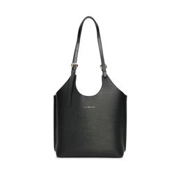Tommy Hilfiger Damen Tragetasche "TH MODERN TOTE"schwarz, Lederimitat, Taschen, Damen Handtasche, Shopper, Schultertasche mit Logoschriftzug