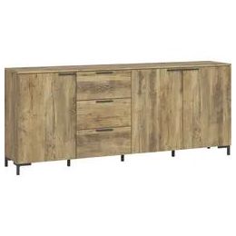 Kommode Home Affaire "Alternative", kastanienfarben, B:200,5cm H:83,5cm T:40cm, Holzwerkstoff, Sideboards, Kommode, Breite 201 cm