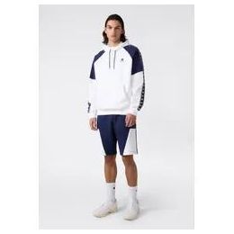 Kapuzensweatshirt Champion "Sports-inspired Interlock Hoodie with Tape detailing", Herren, Gr. XL, wht, nava, Obermaterial: 82% Baumwolle, 18% Polyester, normal, Rundhals, Sweatshirts, f&uuml;r sportliche Aktivit&auml;ten, mit Rundhalsausschnitt
