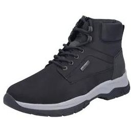 Winterboots Rieker, Herren, Gr. 41, schwarz, Lederimitat, Nubukleder, unifarben, Schuhe Winterboots, Schn&uuml;rboots, Stiefelette, Outdoorboots mit Innenrei&szlig;verschluss