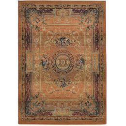 Teppich Theko, B:140cm H:10mm L:200cm, rosa, Kunstfaser, Wohnzimmer, Teppiche, "Gabiro 856", Kurzflor, Orient-Optik, auch als L&auml;ufer, Wohnzimmer