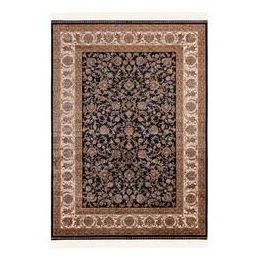 Teppich Kayoom "Babil 310", braun (blau), B:200cm H:8mm L:290cm, Modal, Teppiche, Teppich, Kurzflor, Orient, Modernes Muster, Deko, Fu&szlig;bodenheizungsgeeignet