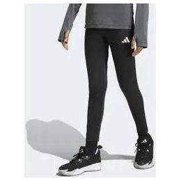 Trainingstights Adidas SPORTSWEAR "TRAIN ESSENTIALS 3-STREIFEN LEGGINGS", Jungen, Gr. 116, N-Gr, schwarz, wei&szlig;,, Obermaterial: 80% Polyester, 20% Elasthan, Hosen