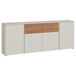 Sideboard Home Affaire "HAMM", cashmere, karamelleiche, B:201cm H:82cm T:40cm, Holzwerkstoff, Melamin, Sideboards, Sideboard, Breite ca. 201 cm