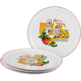 Creatable Pizzateller "Milano Sofia, Teller-Set, 4-tlg.", 30cmwei&szlig;, Speiseteller, Vielseitig einsetzbar, Europ&auml;ische Qualit&auml;t