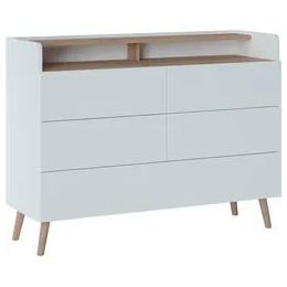Kommode Home Affaire "Scandi", wei&szlig; alpin, jackson hickory, B:119,8cm H:90,1cm T:41,7cm, Spanplatte, Sideboards, Kommode, H&ouml;he 102 cm