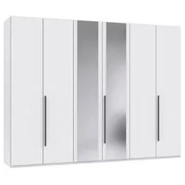Dreht&uuml;renschrank wimex "London in den Breiten 180cm, 225cm und 270cm erh&auml;ltlich, inkl. Spiegel", wei&szlig;, griffe grafit, B:270cm H:208cm T:58cm, Holzwerkstoff, Schr&auml;nke, Dreht&uuml;renschrank, Kleiderschrank wahlweise mit Basic- o. Premium-Ausstattung erh&auml;ltlich