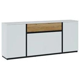 Sideboard Home Affaire "Novena", alpinwei&szlig;, catania eiche, schwarz, B:208,8cm H:87,6cm T:40cm, Holzwerkstoff, Sideboards, Sideboard, Breite 209 cm