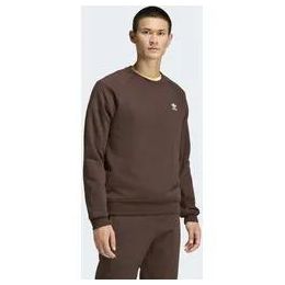 Sweatshirt Adidas ORIGINALS "TREFOIL ESSENTIALS", Herren, Gr. L, aurora coffee, Obermaterial: 70% Baumwolle, 30% Polyester, normal, Rundhals, angesetztes B&uuml;ndchen, Sweatshirts Sweatshirt, Essentials Pullover, weiche Innenseite
