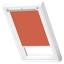 Verdunklungsrollo Velux "DKL 4564SWL", orange, wei&szlig;, SK06, stufenlos positionierbar, Polyester, Rollos, Verdunklungsrollo, wei&szlig;e F&uuml;hrungsschienen & Griffleiste