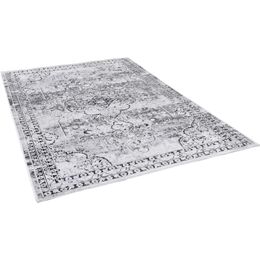 Teppich Gino Falcone, B:120cm H:7mm L:180cm, silber, Polyester, Wohnzimmer, Teppiche, "Orelia 105", Kurzflor, modernes Design, Orient-Optik, leichter