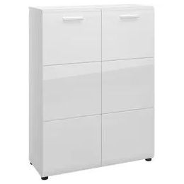 Schuhkommode LIVING CHARM "Merano", wei&szlig;, B:89,9cm H:120cm T:36cm, MDF, PVC, Spanplatte, Sideboards, Schuhkommode, Breite ca. 90 cm