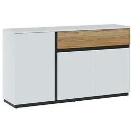 Sideboard Home Affaire "Novena", alpinwei&szlig;, catania eiche, schwarz, B:154,8cm H:87,6cm T:40cm, Holzwerkstoff, Sideboards, Sideboard, Breite 155 cm