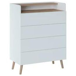 Kommode Home Affaire "Scandi", wei&szlig; alpin, jackson hickory, B:79,9cm H:103,9cm T:41,7cm, Spanplatte, Sideboards, Kommode, H&ouml;he 60 cm