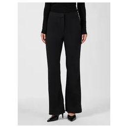 Anzughose Y.A.S "YASVICTORIA HMW FLARED PANT S. NOOS", Damen, Gr. XL (42), N-Gr, schwarz, Web, Obermaterial: 95% Polyester, 5% Elasthan, unifarben, loose fit, Hosen Anzughose