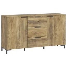 Kommode Home Affaire "Alternative", kastanie breslau, alpinwei&szlig;, B:150,4cm H:83,5cm T:40cm, Holzwerkstoff, Sideboards, Kommode, Breite 151 cm