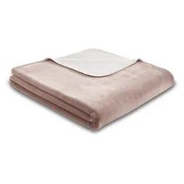 Wohndecke Biederlack "Soft&Cosy", rosa (woodrose), B:150cm L:200cm, Polyester, Wohndecken, Wohndecke, mit verspieltem Muschelsaum