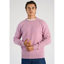 LINDBERGH Herren Strickpullover "Strickpullover Relaxed Fit"lavender mel, Gr. L, Obermaterial: 80% Wolle, 20% Nylon, Pullover