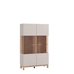 Highboard Home Affaire, B:90cm H:146,5cm T:35cmkaschmir, Kunststoff, MDF, Metall, Spanplatte, Wohnzimmer, Sideboards, "Essex, Hochkommode, Vitrine,