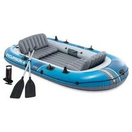 Schlauchboot Intex "Excursion 4 Boot-Set f&uuml;r 4 Personen", blau, KleinbooteB:165cm H:43cm L:315cm, Kunststoff, B:165cm H:43cm L:315cm