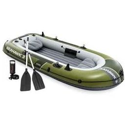 Schlauchboot Intex "Seahawk 3 Drei Personen Boot-Set", gr&uuml;n, KleinbooteB:137cm H:43cm L:295cm, Kunststoff, B:137cm H:43cm L:295cm