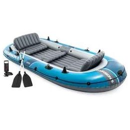 Schlauchboot Intex "Excursion 5 Boot-Set f&uuml;r 5 Personen", blau, KleinbooteB:168cm H:43cm L:366cm, Kunststoff, B:168cm H:43cm L:366cm