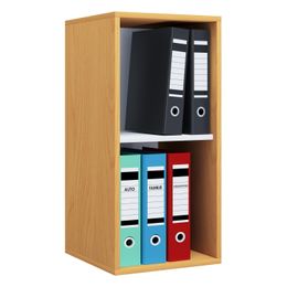 B&uuml;cherregal Vcmbuche, Wohnzimmer, Regale, "Holz B&uuml;ro Regal B&uuml;cher Ordner Aktenregal Lona l 2f"