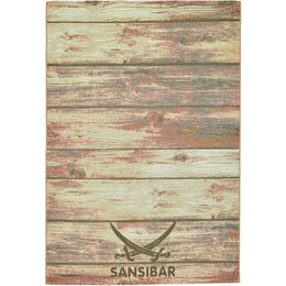 Teppich Sansibar, B:300cm H:5mm L:400cm, braun, Polypropylen, Wohnzimmer, Teppiche, "Rantum Beach SA-029", Flachgewebe, modernes Design, Motiv
