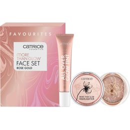Catrice Damen Make-up Set "More Than Glow Face Set Gold", rosa, Teint-Kosmetika, mit goldenem Schimmer