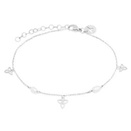 Armband Tamaris "Schmuck Geschenk Edelstahl Armkette", silberfarben, kristallwei&szlig;, wei&szlig;, kristallwei&szlig;, Armb&auml;nder, Damen, 21cm, Edelstahl, Armband, mit Zirkonia (synth.) - mit Kunststoffperle