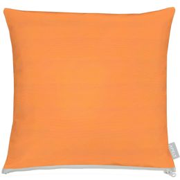 Dekokissen Apelt, B:39cm H:5cm L:39cm, orange, Baumwolle, Polyester, Dekokissen_Sitzkissen_Kissenh&uuml;llen, "3800", Statement-Rei&szlig;verschluss