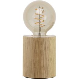 Eglo Tischleuchte "TURIALDO Tischlampe - Holz - E27 - 1X28W - IP20", 1, &Oslash; 8,5cm H: 10cm, 1 Stk.braun, Wohnzimmer, Leuchten, Nachttischlampe,
