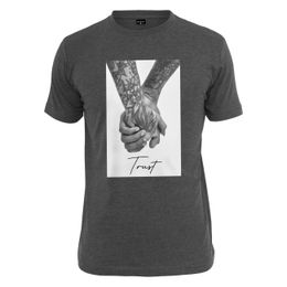 MisterTee Damen Kurzarmshirt "MisterTee Herren Trust 2.0 Tee"charcoal, Gr. L, bedruckt, 100% Baumwolle, Shirts