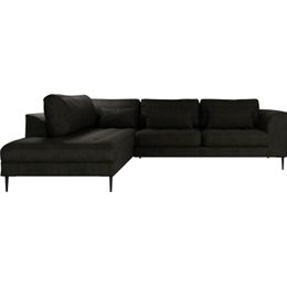 Trendmanufaktur Ecksofa "Luzi, wahlweise mit Schlaffunktion und Bettkasten, gem&uuml;tlich, L-Form", B/H/T: 264cm x 80cm x 203cm, Samtvelours, Ottomane