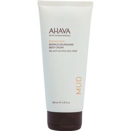 AHAVA Damen K&ouml;rpercreme "Deadsea Mud Dermud Nourishing Body Cream", 200ml, transparent, Hautpflegemittel, Mindert Spannung, Juckreiz und R&ouml;tungen,