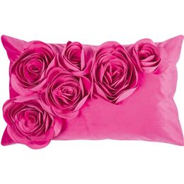 Dekokissen Pad, B:30cm L:50cmhot pink, unifarben, Polyester, Dekokissen_Sitzkissen_Kissenh&uuml;llen, "Floral", 3D