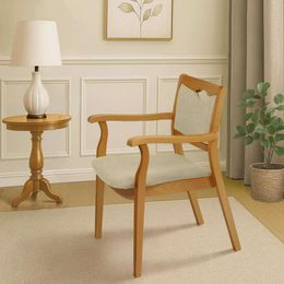 Armlehnstuhl Home Affaire, B:59cm H:84cm T:61cmbuchenatur, beige, buche natur, beige, Massivholz, Esszimmer, St&uuml;hle, "London, Stuhl, Komfortsessel, 3
