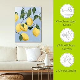Wandbild Artland, B:60cm H:80cm, gelb, Leinwand, Wohnzimmer, Bilder, "Lemon Tree Light", als Alubild, Leinwandbild, Poster, Wandaufkleber in