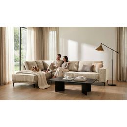 Ecksofa OTTO HOME, B:289cm H:85cm T:210cm, grau, 100% Polyester, Wohnzimmer, Sofas, "OLAND L-Form, B: 289 cm, Skandi-Design", Struktur, Flachgewebe,