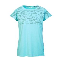 Killtec Damen T-Shirt "KOS 22 WMN TSHRT", blau, Gr. 38, Oberstoff: 92% Polyester, 8% Elasthan, Shirts, Atmungsaktives, schnelltrocknendes Damen