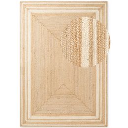 Teppich Hanse Home, B:200cm H:7mm L:300cmnatur, gold, elfenbein, Jute, Wohnzimmer, Teppiche, "Looma Juteteppich", Handgewebt, Jute Naturteppich,