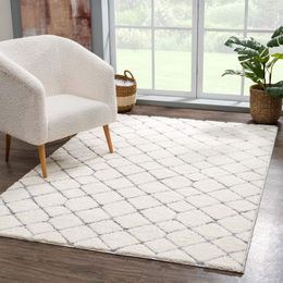 Hochflor-Teppich Carpet City, B:160cm H:20mm L:230cm, beige, Polypropylen, Teppiche, "Focus 4499", L&auml;ufer, Boho, Hochtief-Muster/ 3D-Effekt, f&uuml;r