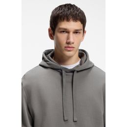 Hugo Herren Kapuzensweatshirt "Dapo"dunkelgrau025, Gr. M, unifarben, Sweatware, Obermaterial: 100% Baumwolle, Sweatshirts, Kapuze mit Kordelzug,