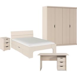 Jugendzimmer-Set Rauch, beige, Holzwerkstoff, Schlafzimmerm&ouml;bel-Sets, "Kinderzimmer Komplettzimmer Schlafzimmer-Set (4-tlg.) MARLENE", erh&auml;ltlich in