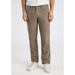 LINDBERGH Herren Leinenhose "Leinenhose Relaxed Fit", gr&uuml;n, Gr. S, meliert, Obermaterial: 55% Baumwolle, 45% Leinen, Hosen