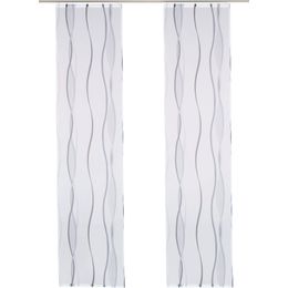 Schiebegardine OTTO HOME, B:57cm H:245cm, wei&szlig;, Polyester, Polyester, Wohnzimmer, Gardinen, "Dimona", 2-er Set, Fertiggardine, mit