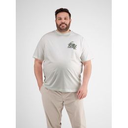 Lerros Herren T-Shirt "T-Shirt mit Brustprint in Gro&szlig;en Gr&ouml;&szlig;en", wei&szlig;, Gr. 5XL, 100% Baumwolle, Shirts