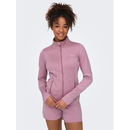 Only Play Damen Trainingsjacke "ONPJETTA HN FLEECE JCK - NOOS", lila, Gr. XL, unifarben, Fleece, Obermaterial: 94% Polyester, 6% Elasthan, Jacken