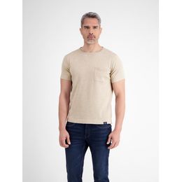 Lerros Herren T-Shirt "Strick-T-Shirt mit Brusttasche", beige, Gr. XXL, 100% Baumwolle, Shirts